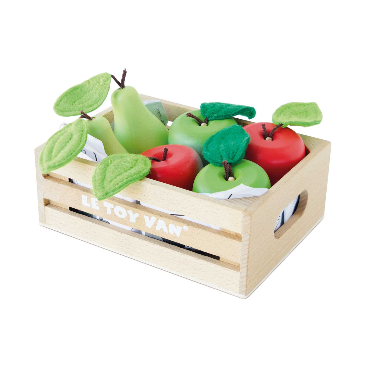 Apples & Pears Wooden Pretend Play Market Crate - Le Toy Van, Inc.