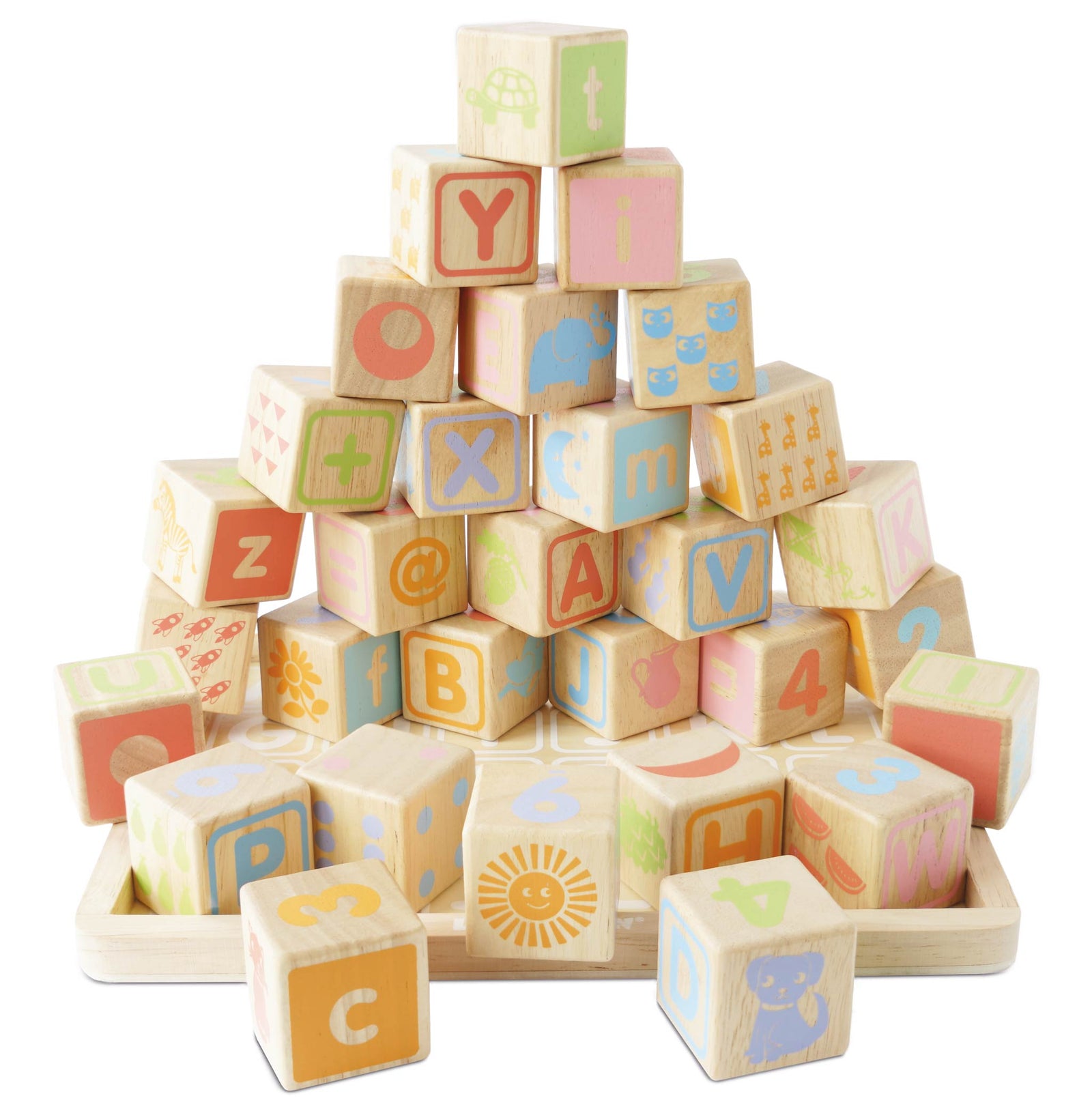 Wooden ABC Learning Blocks | 30 Piece Block Set | Le Toy Van