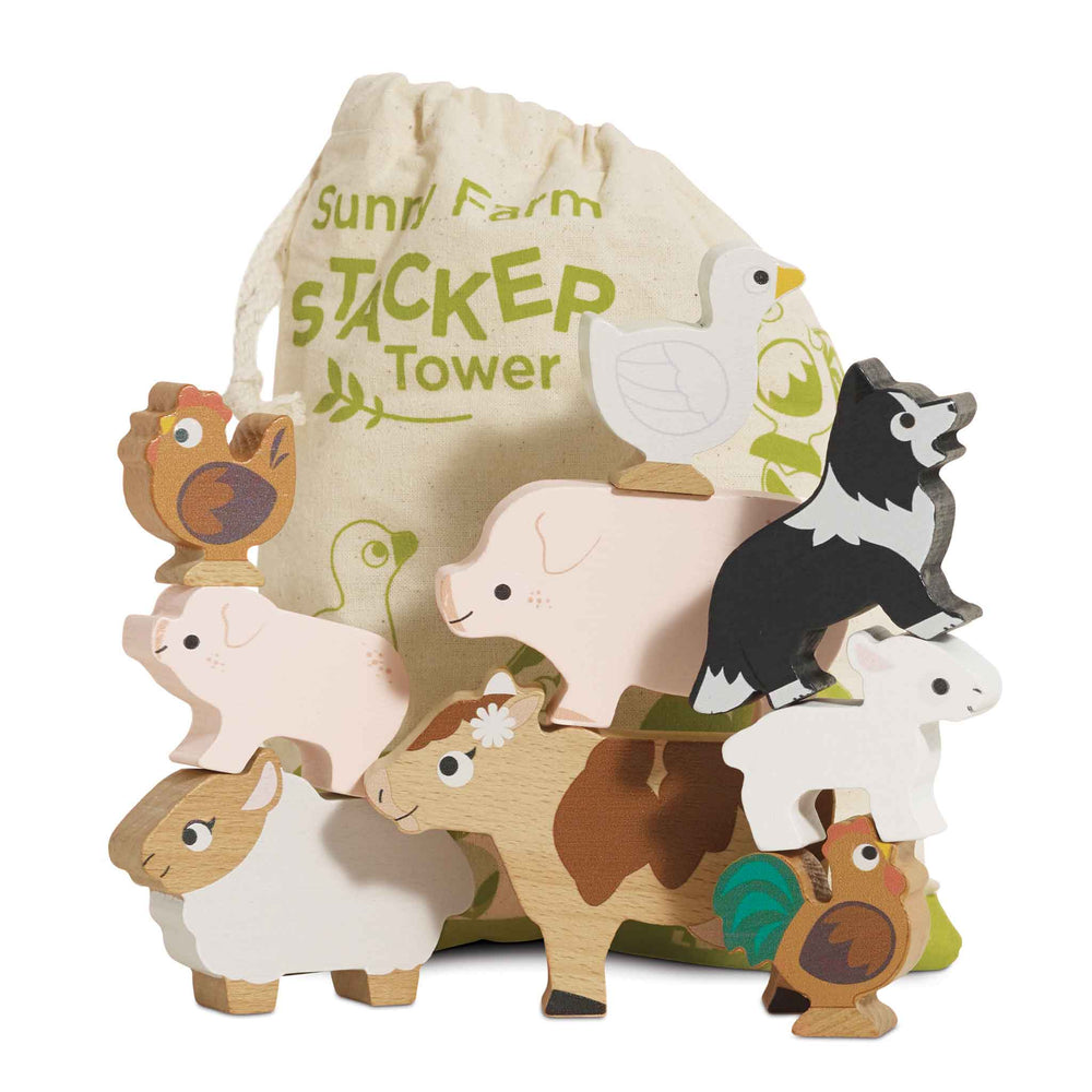 Farmyard Stacking Animals Set | 9 Piece Stacking Toy | Le Toy Van – Le ...