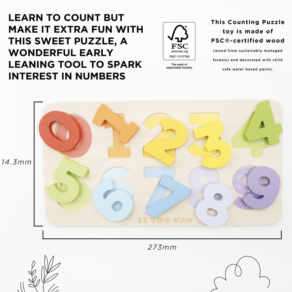 Numbers & Figures Counting Puzzle | Educational Toy | Le Toy Van Inc ...