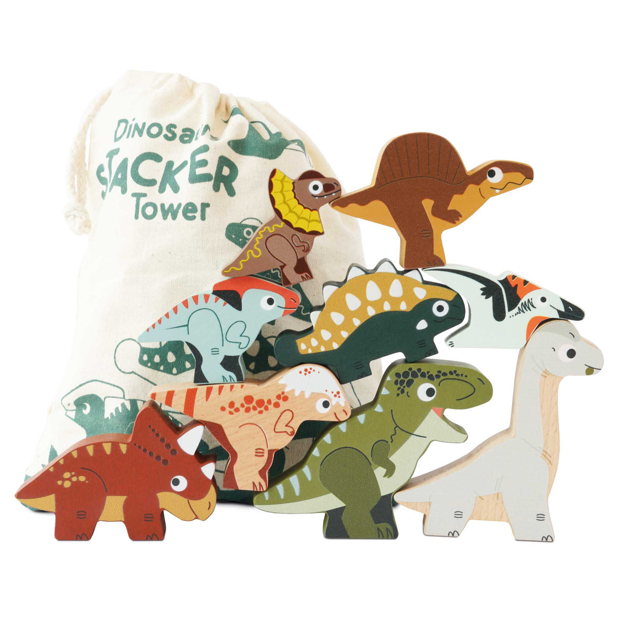 Jurassic Stacking Dinosaurs & Bag – Le Toy Van, Inc.