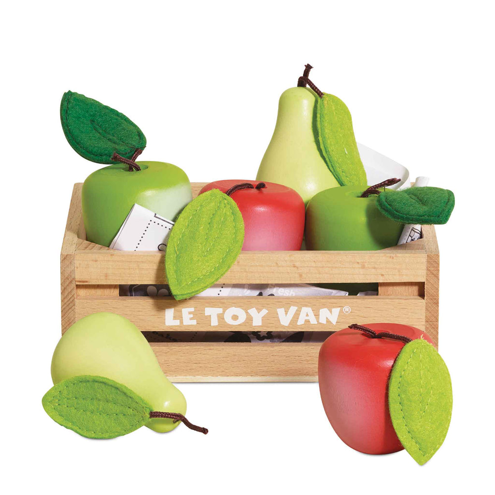 Apples & Pears Wooden Pretend Play Market Crate Toy | Le Toy Van, Inc.