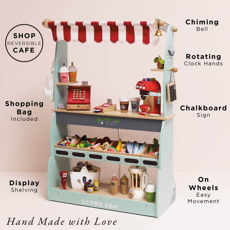 Shop & Café Market Stand | Wooden Pretend Play Toys | Le Toy Van Inc ...