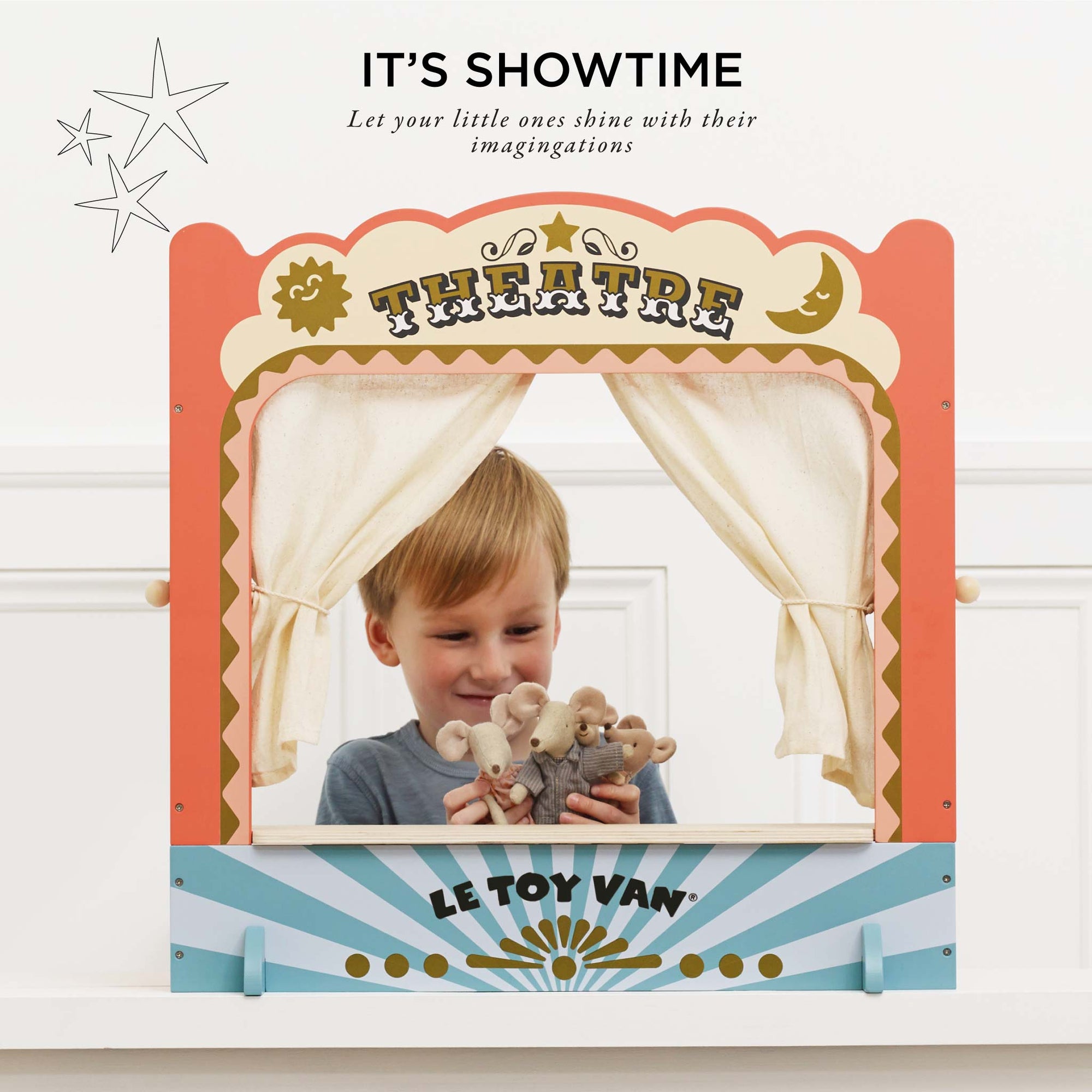 Wooden Tabletop Puppet Theatre | Eco-Friendly Roleplay Toy |Le Toy Van ...