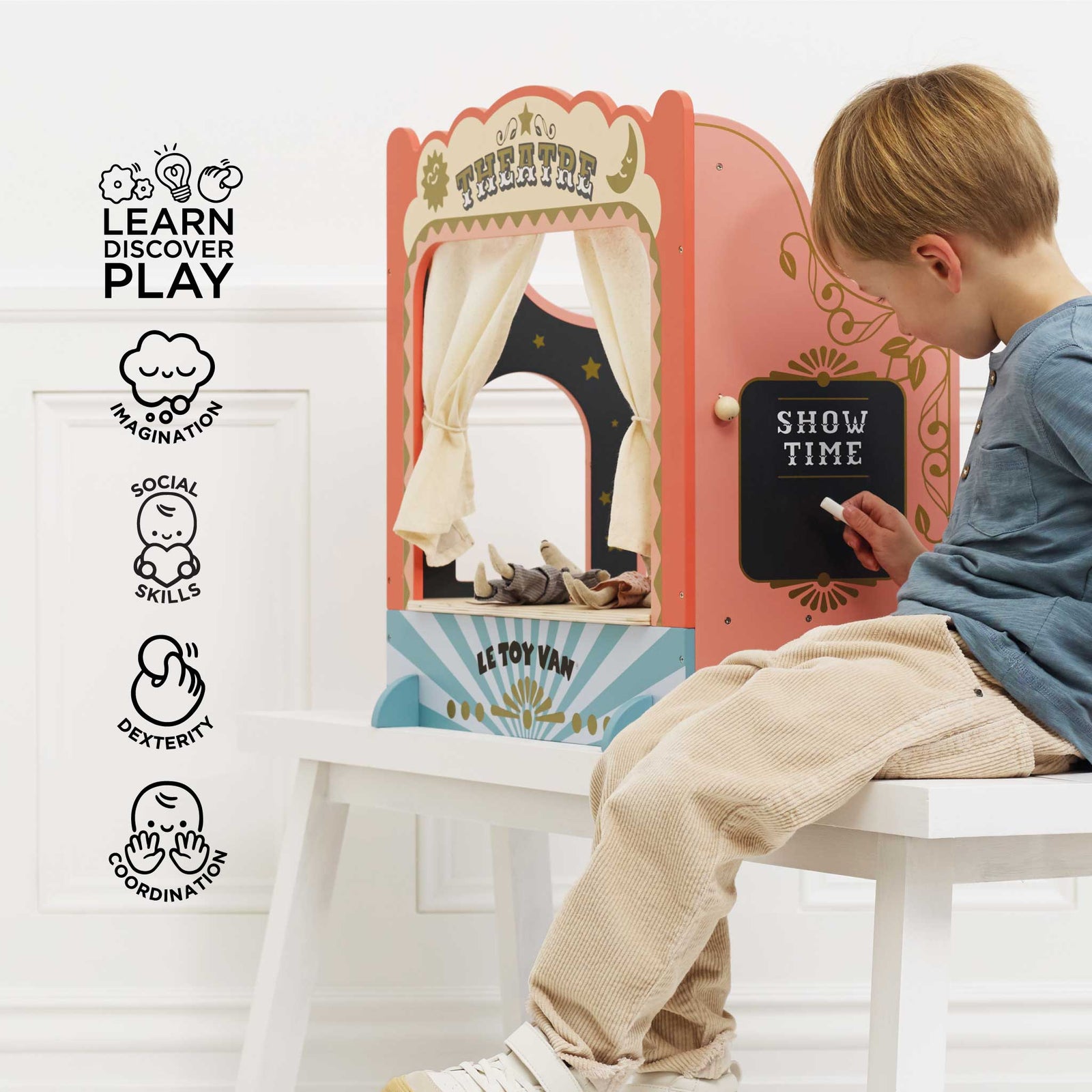 Wooden Tabletop Puppet Theatre | Eco-Friendly Roleplay Toy |Le Toy Van ...