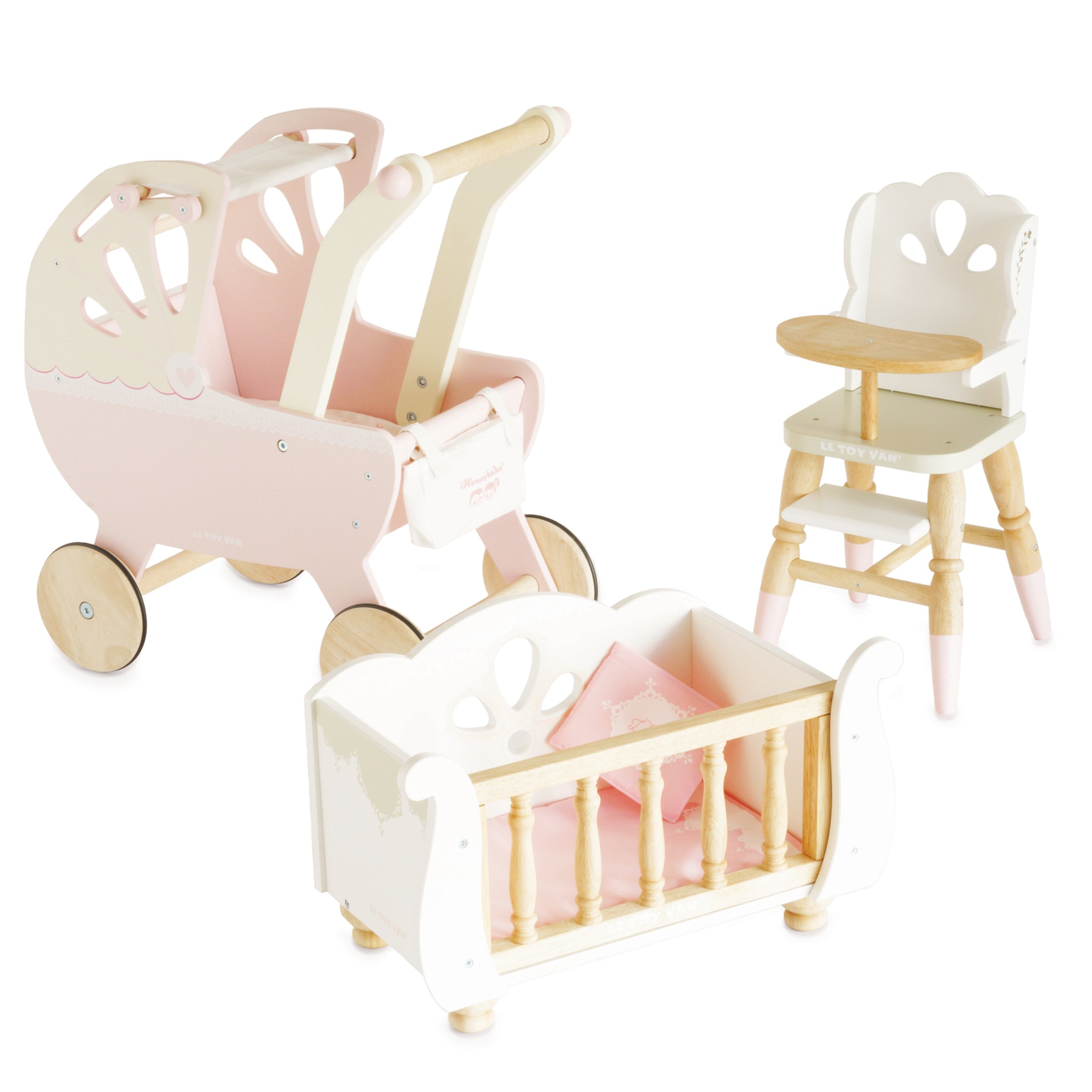 Doll High Chair Wooden Doll Care Role Play Toy Le Toy Van Inc. Le Toy Van Inc